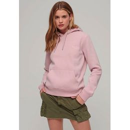 Kapuzensweatshirt Superdry "ESSENTIAL LOGO HOODIE" Gr. S, pink (la soft marl) Damen Sweatshirts