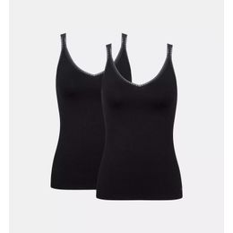 Sloggi - Unterhemd mit Spaghettiträgern - Black XL - Sloggi Go - Unterwäsche für Frauen