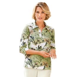 Poloshirt Classic Basics "Shirt" Gr. 54, grün (lindgrün, bedruckt) Damen Shirts Jersey