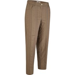 Stretch-Hose KjBRAND "Babsie" Gr. 50, N-Gr, grün (oliv gestreift) Damen Hosen Stretch-Hosen