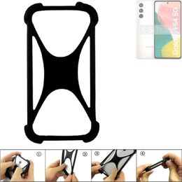 K-S-Trade Handyhülle für Samsung Galaxy F54 5G, Handy-Hülle Schutz-Hülle Silikon Bumper TPU Softcase Smartphone, schwarz