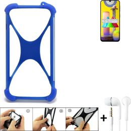 flat.design K-S-Trade Handyhülle für Oukitel WP8 Pro, Handy Hülle Bumper Schutzhülle Silikon Schutz Hülle Cover Case, blau|schwarz
