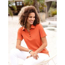 Poloshirt Casual Looks "Poloshirt" Gr. 54, orange Damen Shirts Jersey