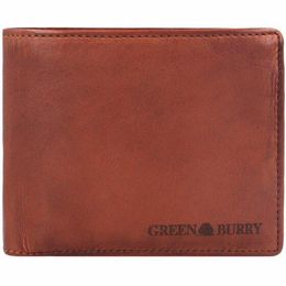 Green Burry Greenburry Vintage Washed Geldbörse Leder 13 cm chestnut