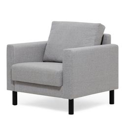 TRENDTEAM Sessel, Sitzmöbel Armlehnensessel Polstersessel Ruhesessel Grau 82x84x83cm