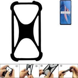 K-S-Trade Handyhülle für Xiaomi Redmi Note 11E Pro, Handy-Hülle Schutz-Hülle Silikon Bumper TPU Softcase Smartphone, schwarz