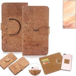K-S-Trade Handyhülle für nubia Z50 Ultra, Handy Hülle Schutz Hülle Handyhülle Schutzhülle Korkhülle, braun|schwarz