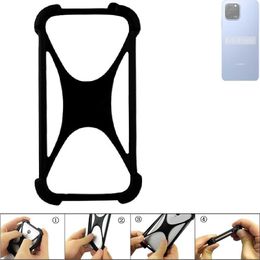K-S-Trade Handyhülle für Huawei Enjoy 50z, Handy-Hülle Schutz-Hülle Silikon Bumper TPU Softcase Smartphone, schwarz