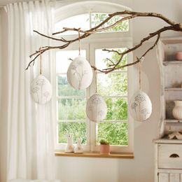 Home-trends24.de Osterei Dekohänger Osterei Osterdeko Hänger Ostern Ostereier 4er Set (4 St)
