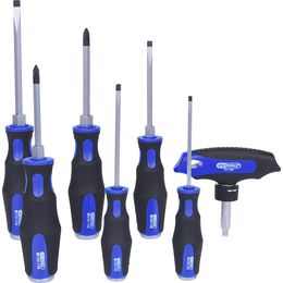 KS Tools ERGOTORQUEmax Schlagkappen-Schraubendreher-Satz, 2-Komponentengriff, 7 Teile