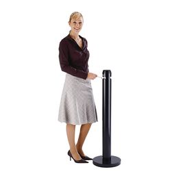Rubbermaid Aschersäule aus Aluminium, Volumen 4 l, schwarz, Höhe 1041 mm