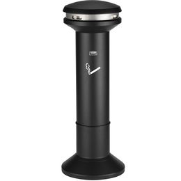 Rubbermaid Standascher aus galvanisiertem Stahl, Volumen 25,4 l, Ø 400 mm, schwarz