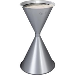 Var Kegelascher aus Metall, Stahlblech, pulverbeschichtet, silber, ab 2 Stk