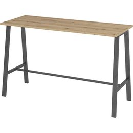 Mehrzwecktisch HIGH CREATIVE, HxBxT 1040 x 1750 x 680 mm, Asteiche / Rohstahl kaiserkraft