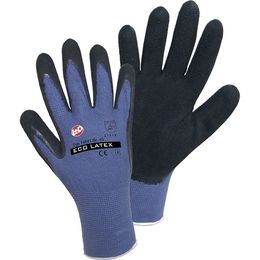Leipold+Döhle Leipold+Döhle Handschuhe, VE 12 Paar, blau / schwarz, ECO LATEX FOAM, Größe 8 (M)