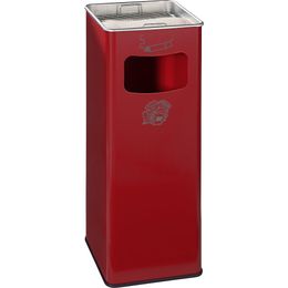 Var Kombiascher, Volumen 32 l, BxHxT 260 x 665 x 260 mm, Stahl, feuerrot