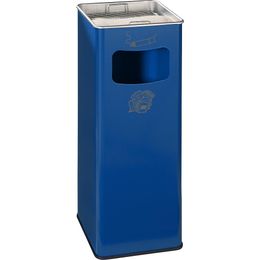 Var Kombiascher, Volumen 32 l, BxHxT 260 x 665 x 260 mm, Stahl, enzianblau
