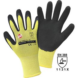 Leipold+D&ouml;hle Leipold+D&ouml;hle Feinstrickhandschuhe SCREEN TOUCH L, gelb / schwarz, VE 12 Paar, Gr&ouml;&szlig;e 7 (S)