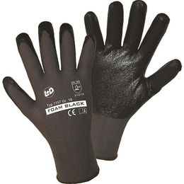 Leipold+D&ouml;hle Leipold+D&ouml;hle Handschuhe FOAM BLACK, grau / schwarz, VE 12 Paar, Gr&ouml;&szlig;e 10 (XL)