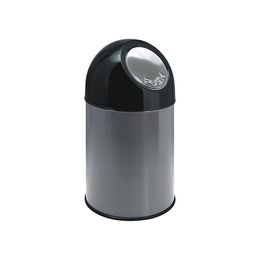 Push-M&uuml;lleimer, Stahl, Volumen 30 l, grau, ab 2 Stk kaiserkraft