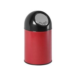 Push-M&uuml;lleimer, Stahl, Volumen 30 l, verzinkter Innenbeh&auml;lter, rot, ab 2 Stk kaiserkraft