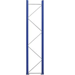 eurokraft pro Palettenregal-Stützrahmen, zerlegt, enzianblau RAL 5010 / verzinkt, HxT 3360 x 750 mm