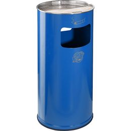 Var Kombiascher, Volumen 37 l, HxØ 700 x 320 mm, Stahl, enzianblau