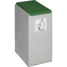 Var Wertstoffsammler aus Kunststoff, Einzelbehälter mit 40 l Volumen, grün