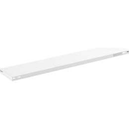 eurokraft pro Fachboden, Traglast 350 kg, lichtgrau, BxT 1300 x 300 mm