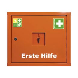 S&ouml;hngen S&Ouml;HNGEN Verbandschrank nach DIN 13157, ohne Inhalt, HxB 420 x 490 mm, signalorange, Tiefe 200 mm