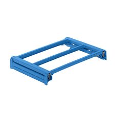 LISTA Auszugrahmen, BxT 1290 x 860 mm, Fachlast 1000 kg, 100% ausziehbar, lichtblau