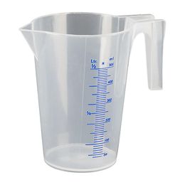 Pressol Messbecher, transparent, 0,5 l, VE 12 Stk, PP, mit Prozentskala, ab 5 VE