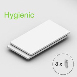 eurokraft pro Fachboden, für Hygiene-Steckregal, VE 2 Stk, BxT 1215 x 650 mm