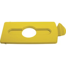 Rubbermaid Deckeleinsatz, Flaschen/Dosen Einwurf, gelb