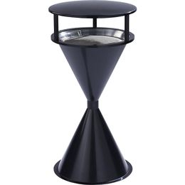 Var Kegel-Standascher aus Kunststoff, mit Dach, schwarzgrau