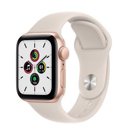 Apple Watch (Series 5) 2019 GPS 44 mm - Aluminium Gold - Sportarmband Weiß