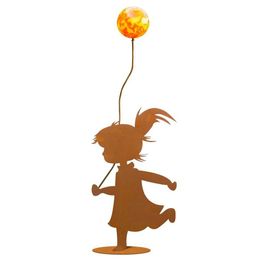 FERRUM ART DESIGN Ferrum Art Dekofigur Mädchen mit Luftballon