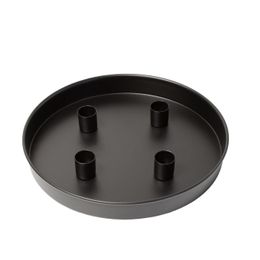 Spetebo Kerzentablett Magnet Kerzentablett schwarz für Stabkerzen 25 cm (Packung