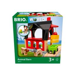 Brio® Spielzeug-Eisenbahn World Tierscheune mit Heuwaggon