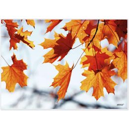 Platzset, Artipics Tischsets Autumn Leaves Platzsets Abwaschbar Aus Kunststoff 4 Stück je 42 x 30 cm