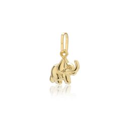 NKlaus Kettenanhänger Kettenanhänger kleine baby Elefant 333 Gelb Gold 1
