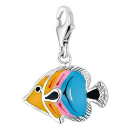 Amor Charm-Einhänger Fisch, 2026632, bunt|silberfarben