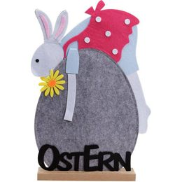 Trend Line Osterhase TrendLine Deko Osterhase Filz 51 x 35 cm grau weiß