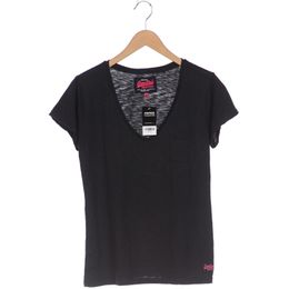 Superdry Damen T-Shirt, schwarz, Gr. 36