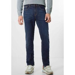 Street One MEN Regular-fit-Jeans mit blauer Indigo Waschung, blau