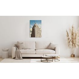 Acrylglasbild queence "Elard" Bilder Gr. B/H: 80 cm x 60 cm, Acrylglasbild Stadt Hochformat, 1 St., beige Acrylglasbilder