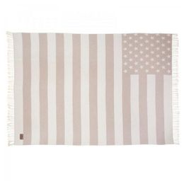 Lexington Wohndecke Decke Plaid Flag Throw Weiß Beige (130x170cm)