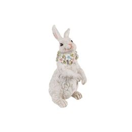 Caldine Dekofigur Figur Kaninchen 20 cm Weiß Polyresin Ostern Frühling Frühjahr Hase (1 St)