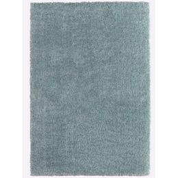 Teppich HEINE HOME Teppiche Gr. B/L: 150 cm x 80 cm, 40 mm, 1 St., blau (bleu) Esszimmerteppiche