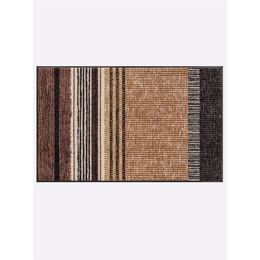 Fußmatte wash+dry by Kleen-Tex Teppiche Gr. B/L: 75 cm x 120 cm, 7 mm, 1 St., beige (natur, braun) Fußmatten gemustert